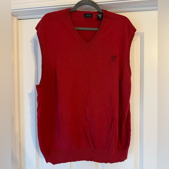 Izod | Sweaters | Vintage Izod Red Sweater Vest | Poshmark